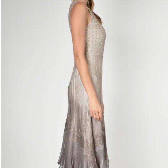 Komarov | Dresses | Komarov Charmeuse Chiffon Tiered Cocktail Beach ...